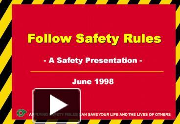 A Safety Presentation presentation | free to view