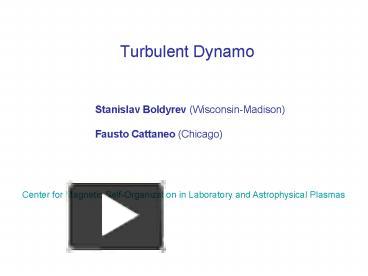 PPT – Turbulent Dynamo PowerPoint presentation | free to view - id ...