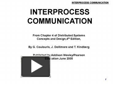 PPT – INTERPROCESS COMMUNICATION PowerPoint presentation | free to ...