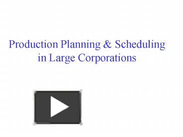 PPT – Production Planning PowerPoint presentation | free to download ...