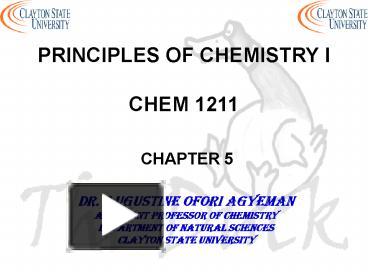 PPT – PRINCIPLES OF CHEMISTRY I PowerPoint presentation | free to view ...