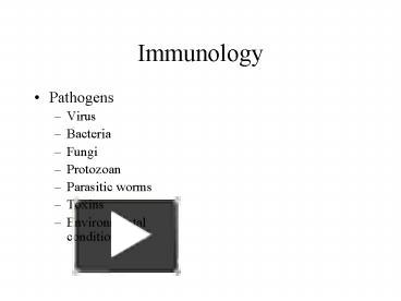 Immunology presentation | free to download