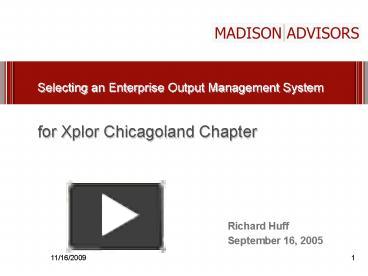 PPT – Selecting an Enterprise Output Management System PowerPoint ...