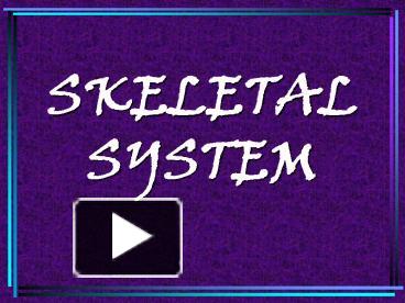 PPT – SKELETAL SYSTEM PowerPoint presentation | free to view - id ...