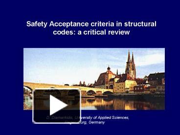 Safety Acceptance criteria in structural codes: a critical review ...