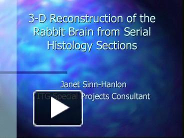 PPT – 3D Reconstruction of the Rabbit Brain from Serial Histology ...