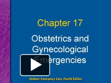 PPT – Obstetrics and Gynecological Emergencies PowerPoint presentation ...