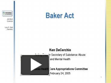 Baker Act presentation | free to view