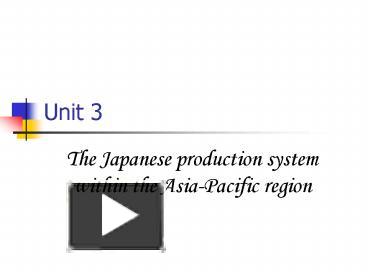 The Japanese production system within the AsiaPacific region ...