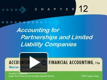 Accounting for Partnerships and Limited Liability Companies ...