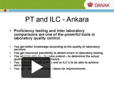 PT and ILC Ankara presentation | free to view