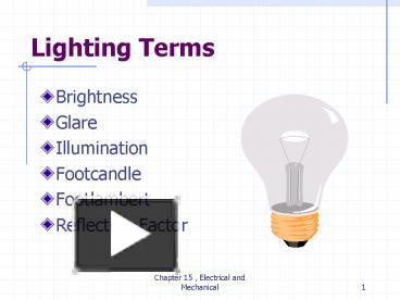 Lighting Terms presentation | free to view