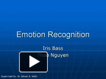 Emotion Recognition presentation | free to view