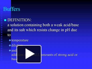 Buffers presentation | free to view