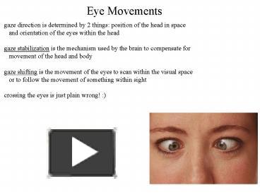 Eye Movements presentation | free to view