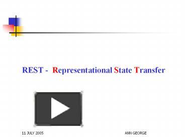 REST - Representational State Transfer presentation | free to download