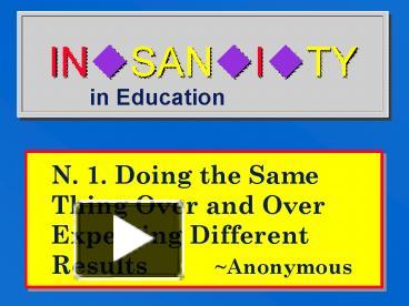 INSANITY presentation | free to view