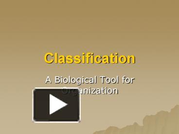 PPT – Classification PowerPoint presentation | free to view - id: 1033c ...
