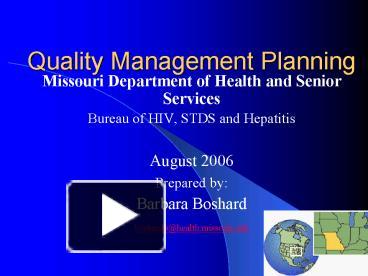 PPT – Quality Management Planning PowerPoint presentation | free to ...