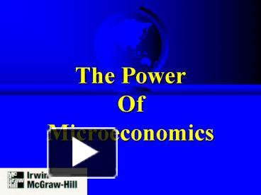 PPT – The Power Of Microeconomics PowerPoint presentation | free to ...