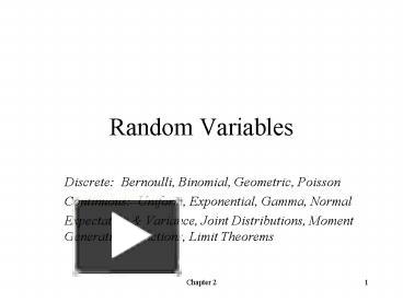 Random Variables presentation | free to view