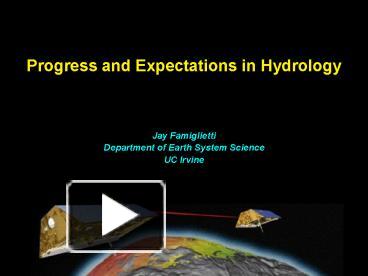 Progress and Expectations in Hydrology presentation | free to view
