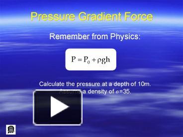PPT – Pressure Gradient Force PowerPoint presentation | free to view ...