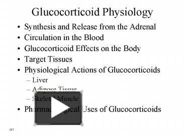 Glucocorticoid Physiology presentation | free to view
