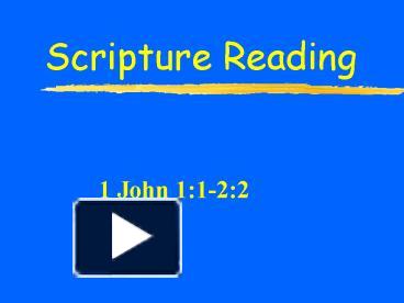 Scripture Reading presentation | free to download