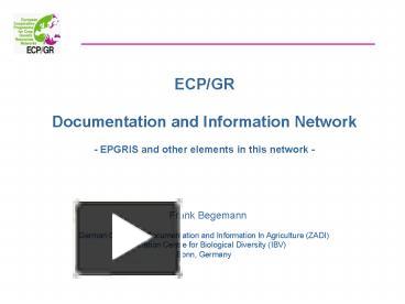 ECPGR presentation | free to view