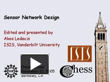 PPT – Sensor Network Design PowerPoint presentation | free to download ...