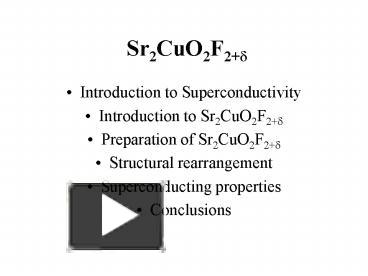 Introduction to Superconductivity presentation | free to view
