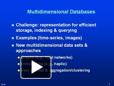 PPT – Multidimensional Databases PowerPoint presentation | free to ...