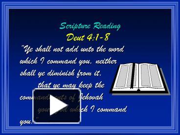 Scripture Reading presentation | free to download