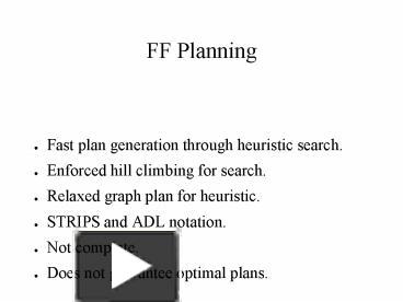 PPT – FF Planning PowerPoint presentation | free to view - id: 106de3-NmY5Y