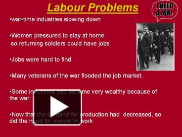 Labour Problems presentation | free to view