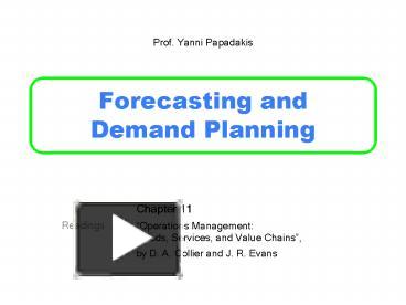 Forecasting and Demand Planning presentation | free to view