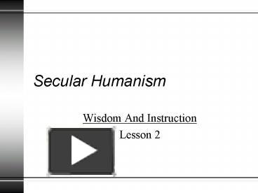 Secular Humanism presentation | free to download