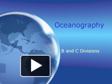 Oceanography presentation | free to view