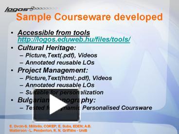 Sample Courseware developed presentation | free to view