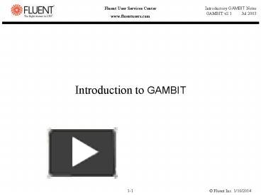 Introduction to GAMBIT presentation | free to view