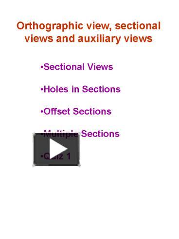 PPT – Orthographic view, sectional views and auxiliary views PowerPoint ...