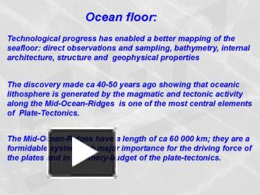 PPT – Ocean floor: PowerPoint presentation | free to view - id: 10a0c4 ...