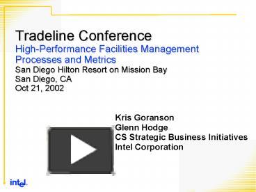 Tradeline Conference HighPerformance Facilities Management Processes ...