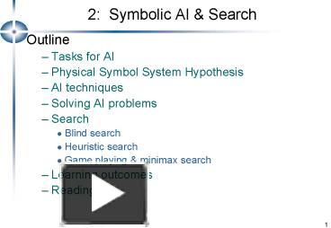 PPT – 2: Symbolic AI PowerPoint presentation | free to view - id ...