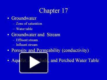 PPT – Groundwater PowerPoint presentation | free to view - id: 10b567-MTBjM