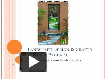 Landscape Design presentation | free to view