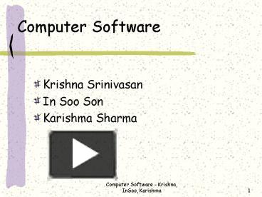 PPT – Computer Software PowerPoint presentation | free to download - id ...
