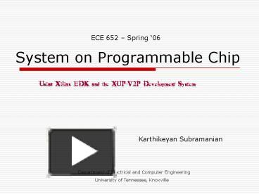 PPT – System on Programmable Chip PowerPoint presentation | free to ...