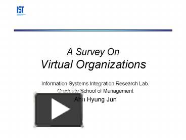 PPT – A Survey On Virtual Organizations PowerPoint presentation | free ...